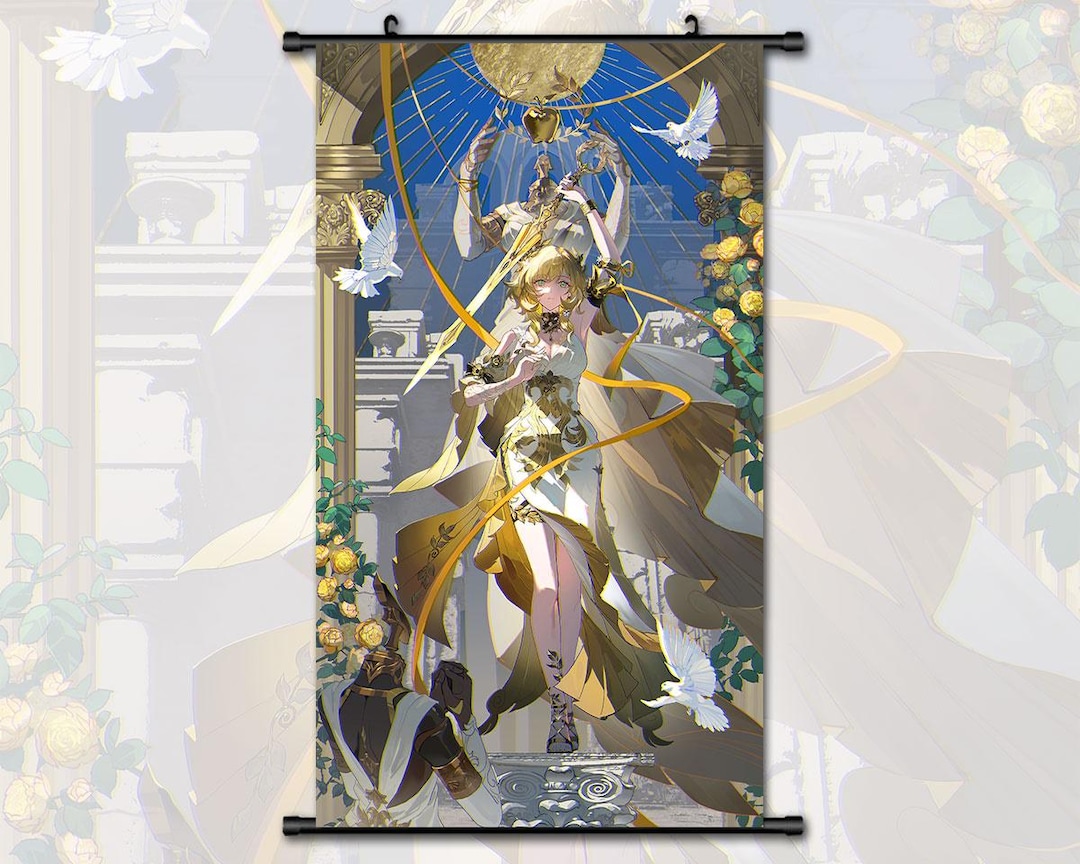 Anime Scroll Painting Honkai Star Rail Aglaea Wall Art Hanging Poster ...