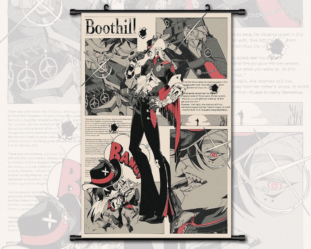 Anime Scroll Painting Honkai Star Rail Boothill Wall Art Hanging Poster ...