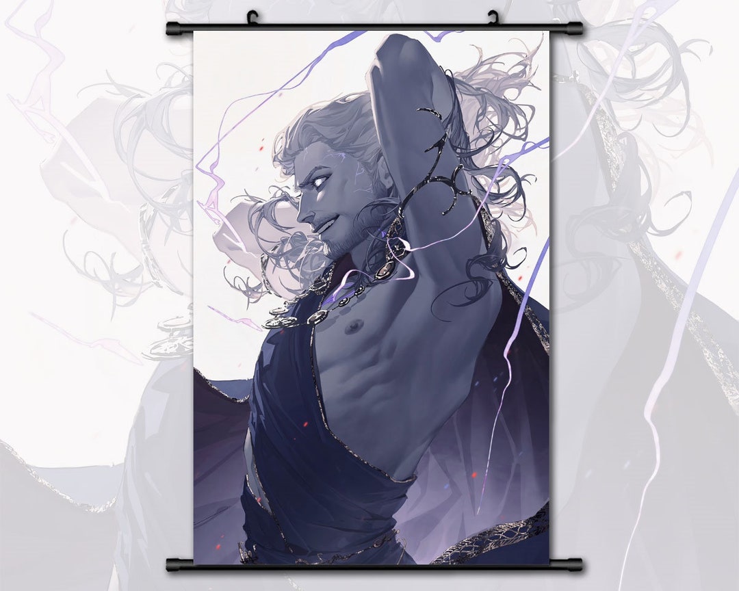 Anime Scroll Painting Baldur's Gate 3 Gale Wall Art Hanging Poster Home ...