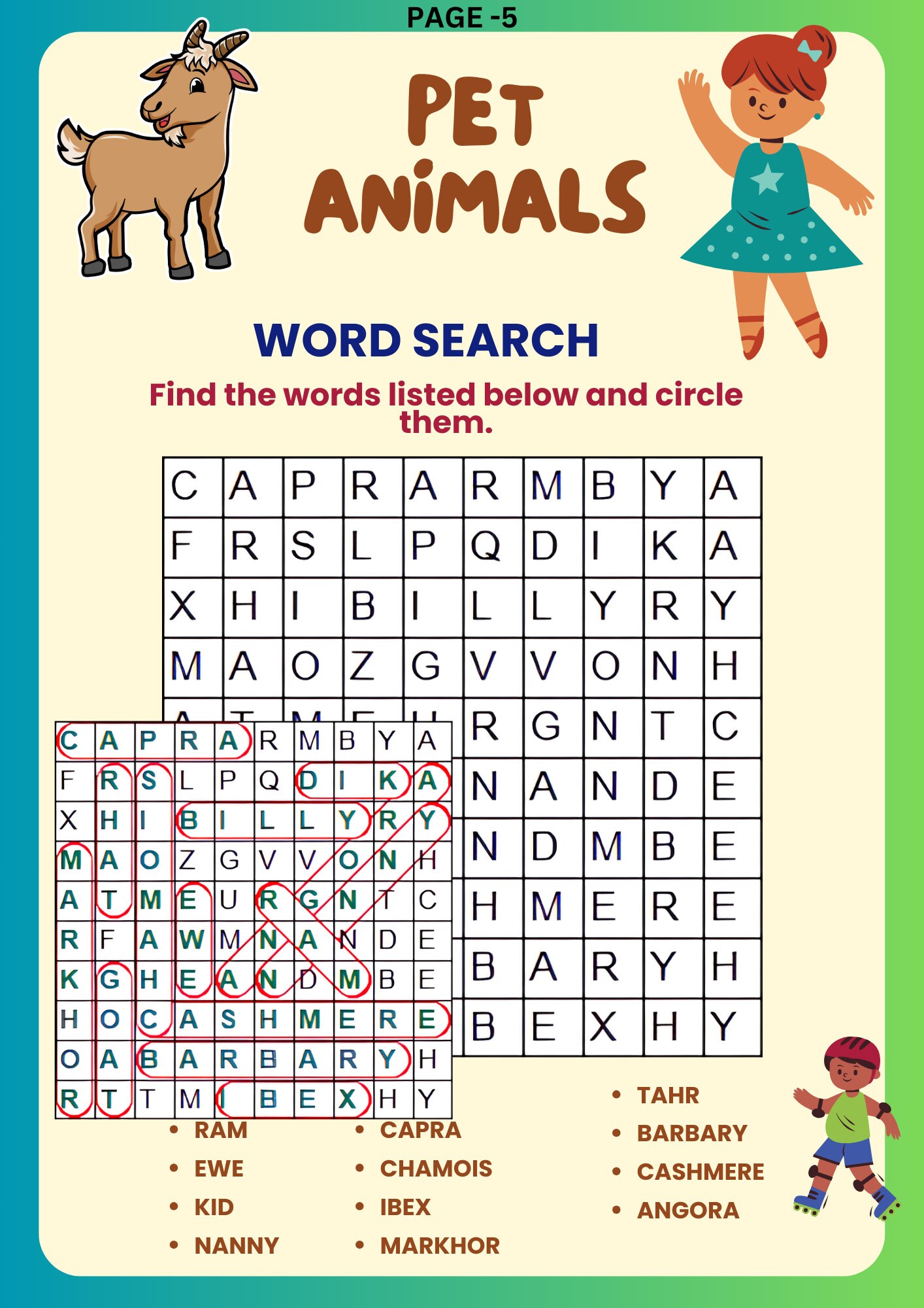 Word Search Puzzle 25 Printable Puzzle Pages for Kids and Adults ...