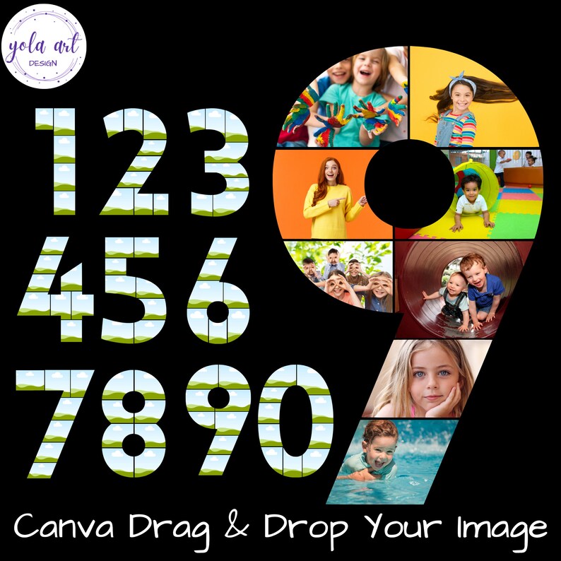 Canva Frames Templates, an Editable Canva Template for a Numbered Photo ...