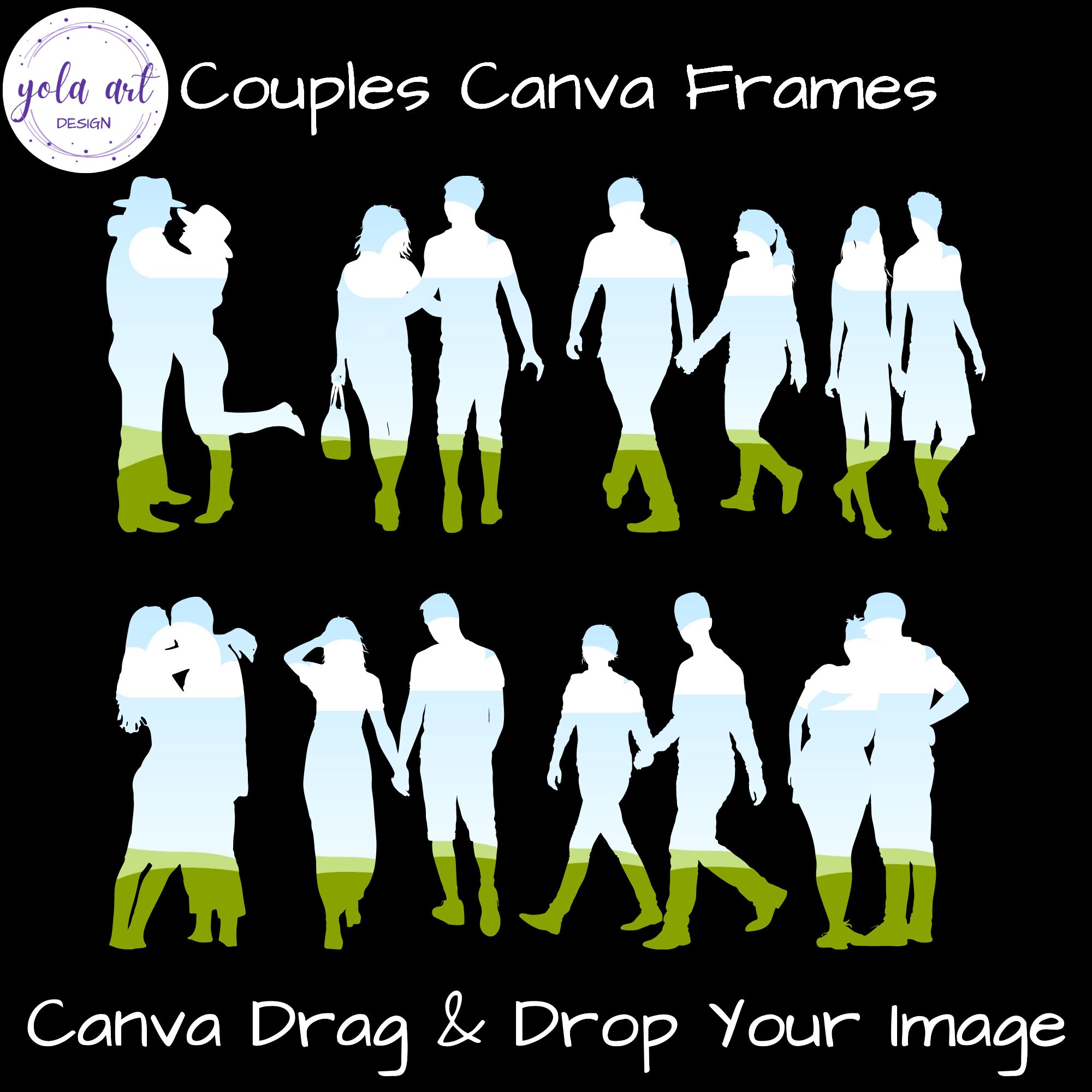 Canva Frame Template, Customizable Canva Couples Frames, Canva ...