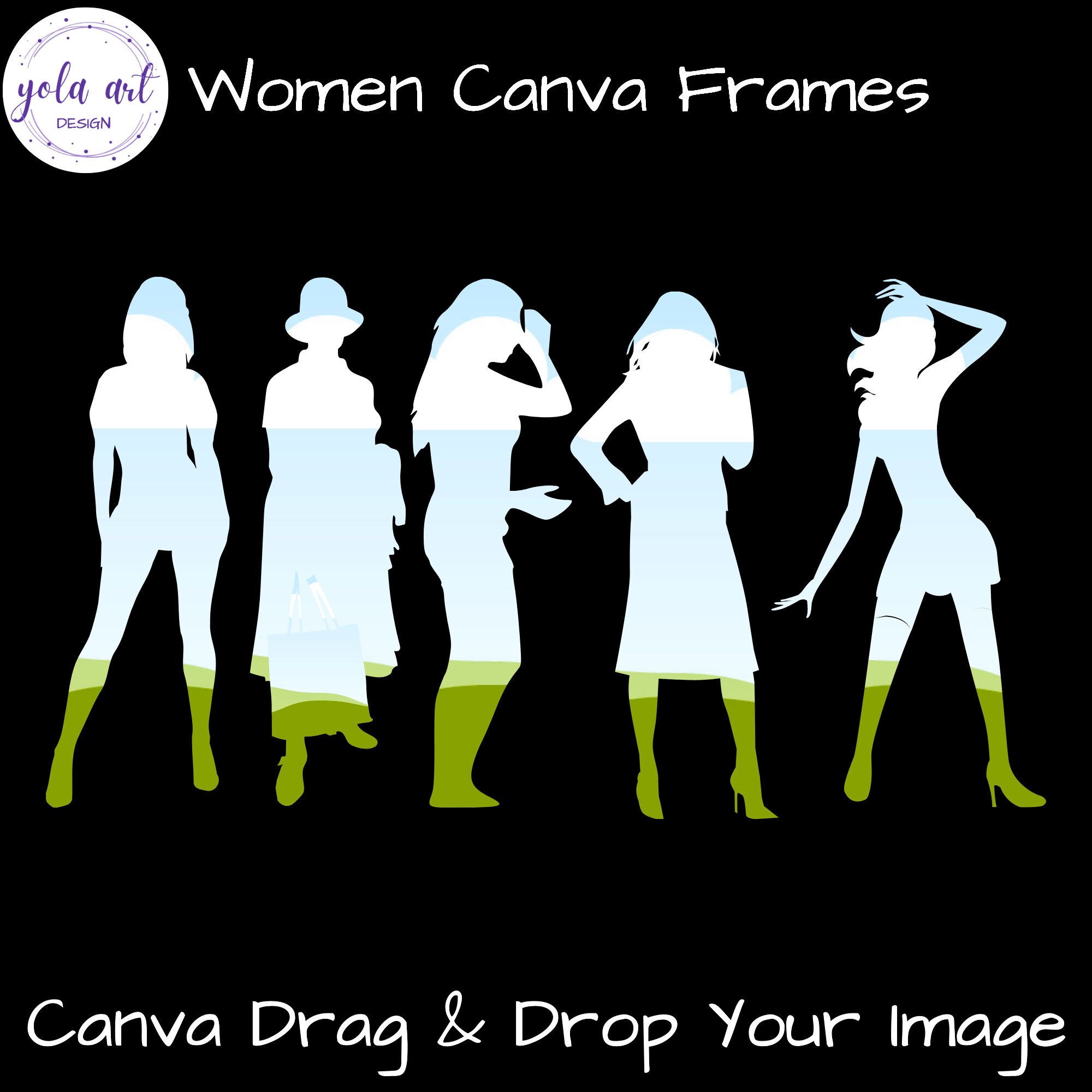 Canva Frame Template, Customizable Canva Women's Frames, Canva ...