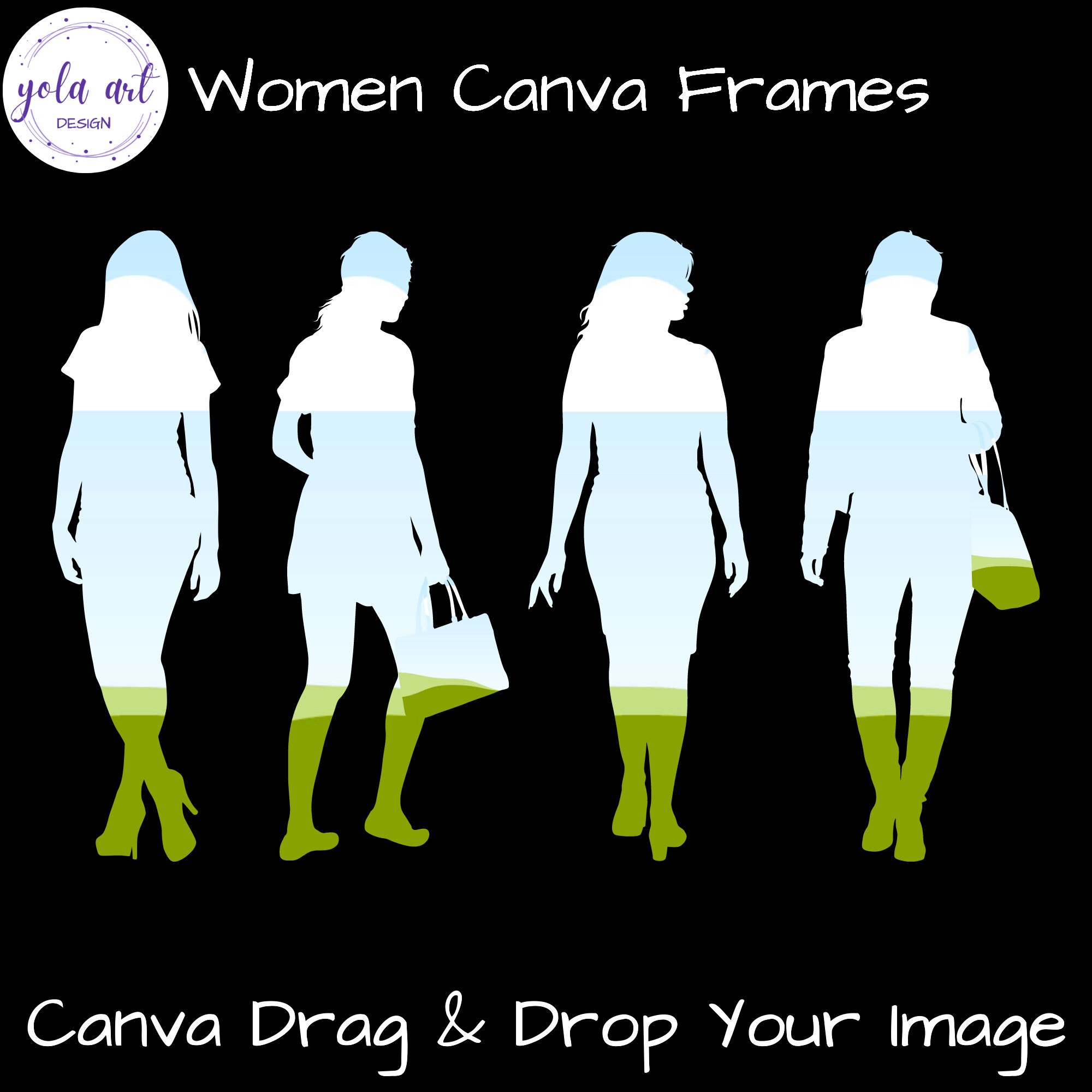 Canva Frame Template, Customizable Canva Women's Frames, Canva ...