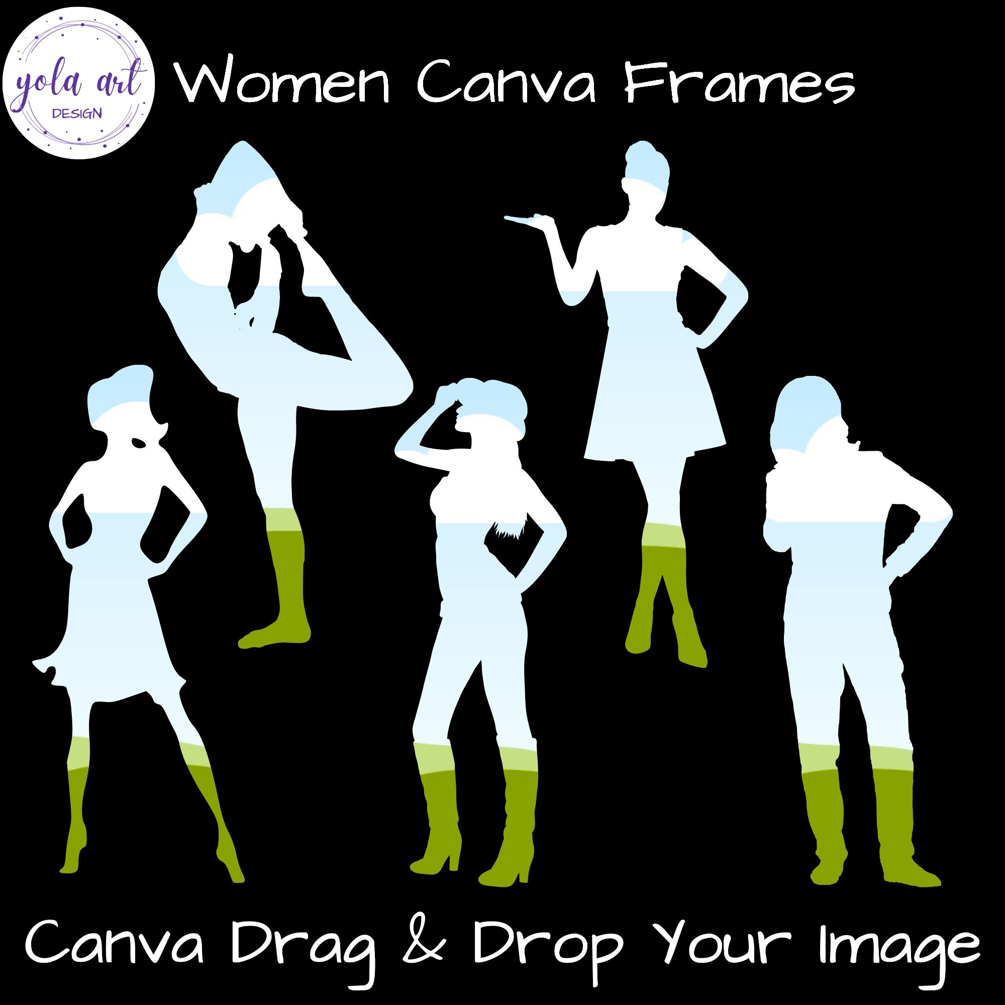 Canva Frame Template, Customizable Canva Women's Frames, Canva ...