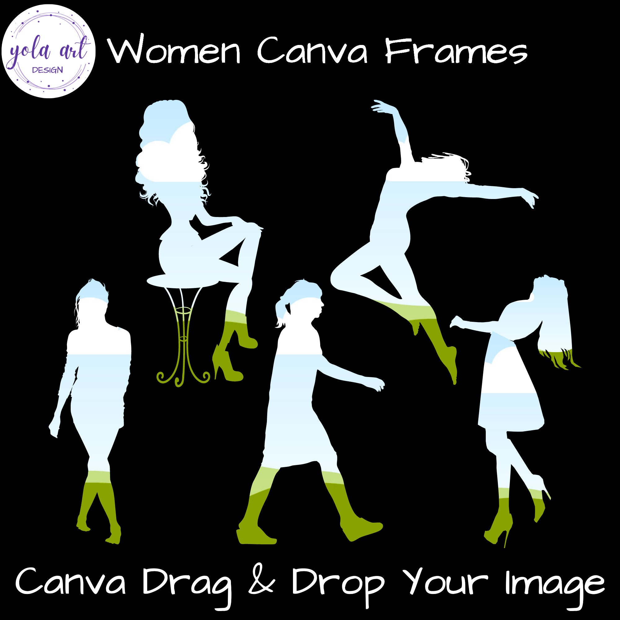 Canva Frame Template, Customizable Canva Women's Frames, Canva ...