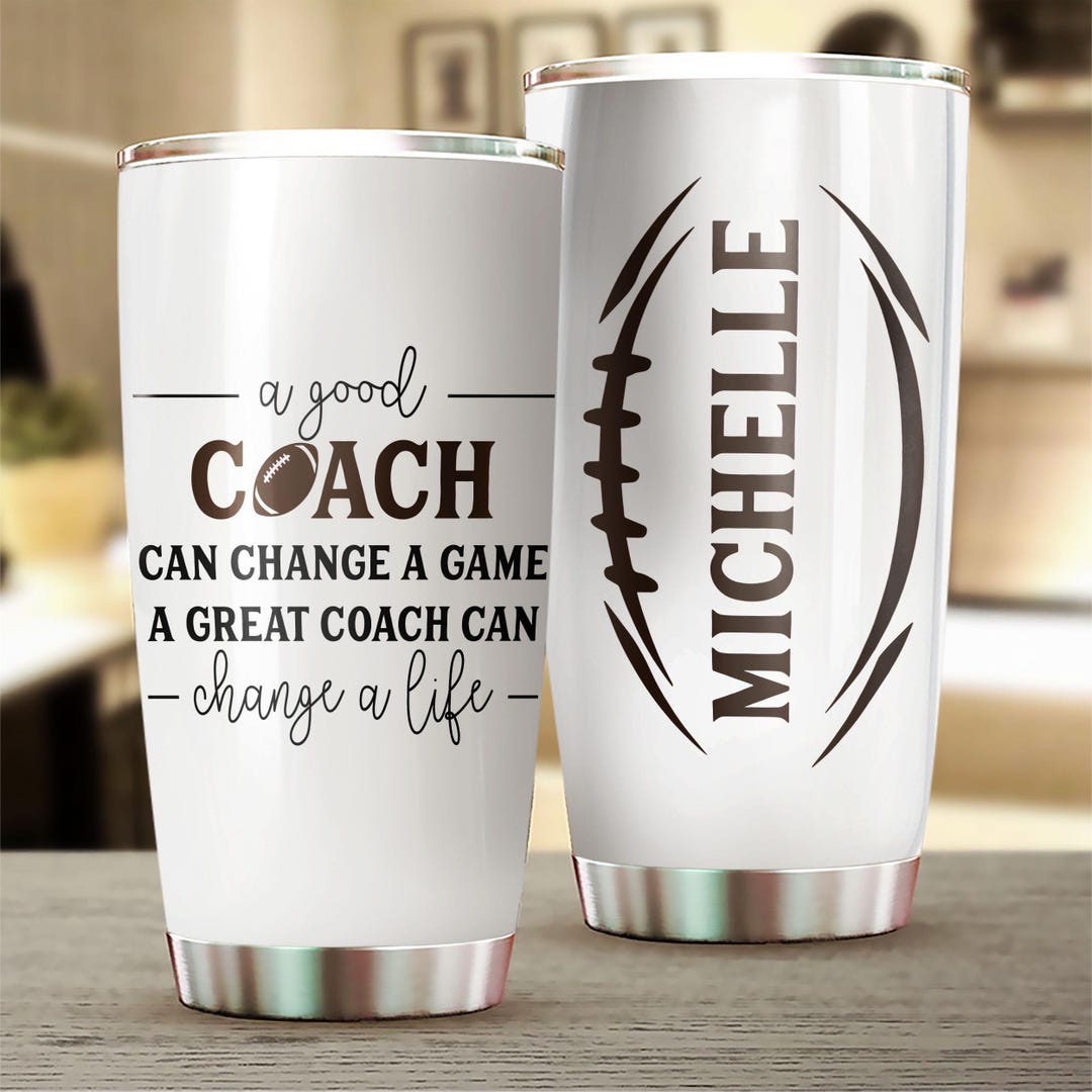 Football Coach Tumbler, Custom Football Coach Cup, Gift for Football ...