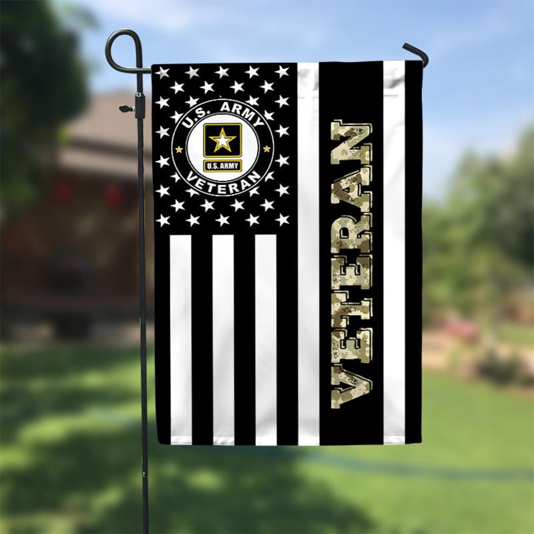 United States Army Veteran Garden Flag 12x18 Garden Flag Sublimation ...