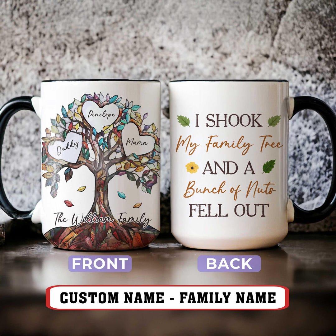 Personalized I Shook My Family Tree Coffee Mug, Custom Family Mug ...