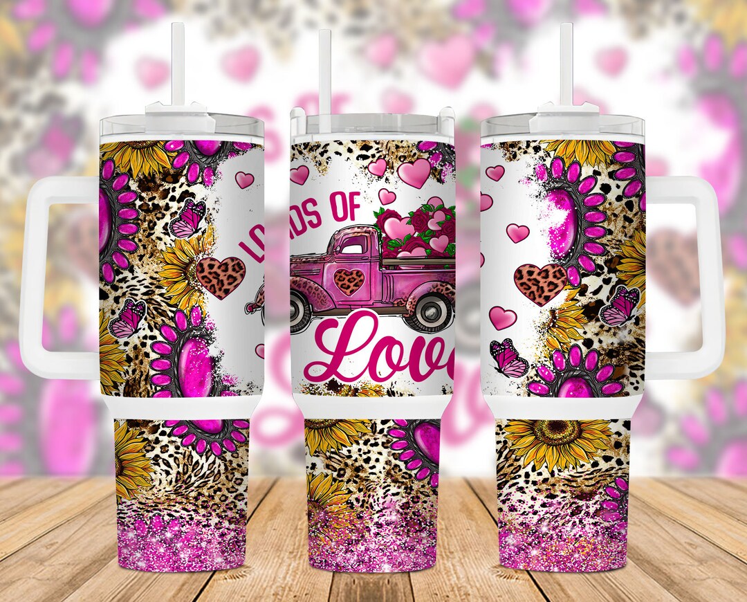 Loads of Love Truck 40 Oz 2 Piece Tumbler Wrap Valentines Day - Etsy
