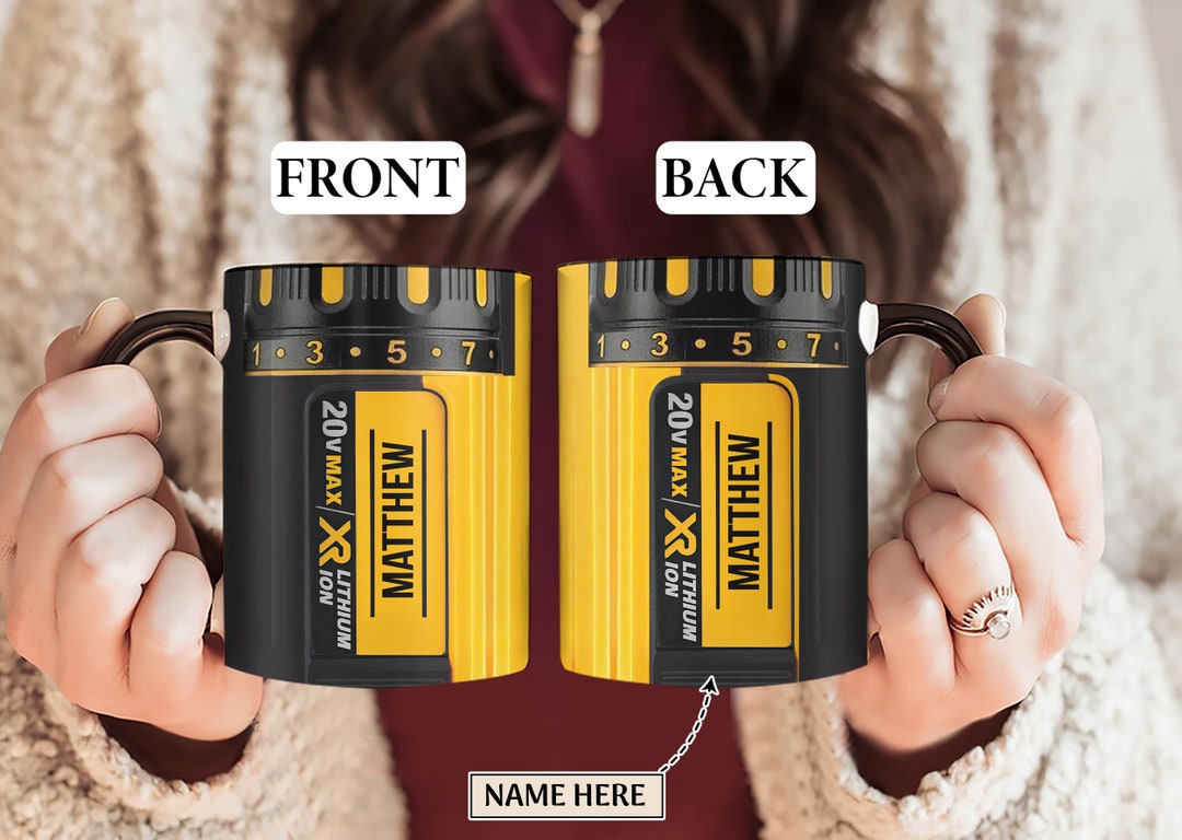 Personalized Power Tool Mug, Custom Name Mechanic Tool Coffee Cup ...