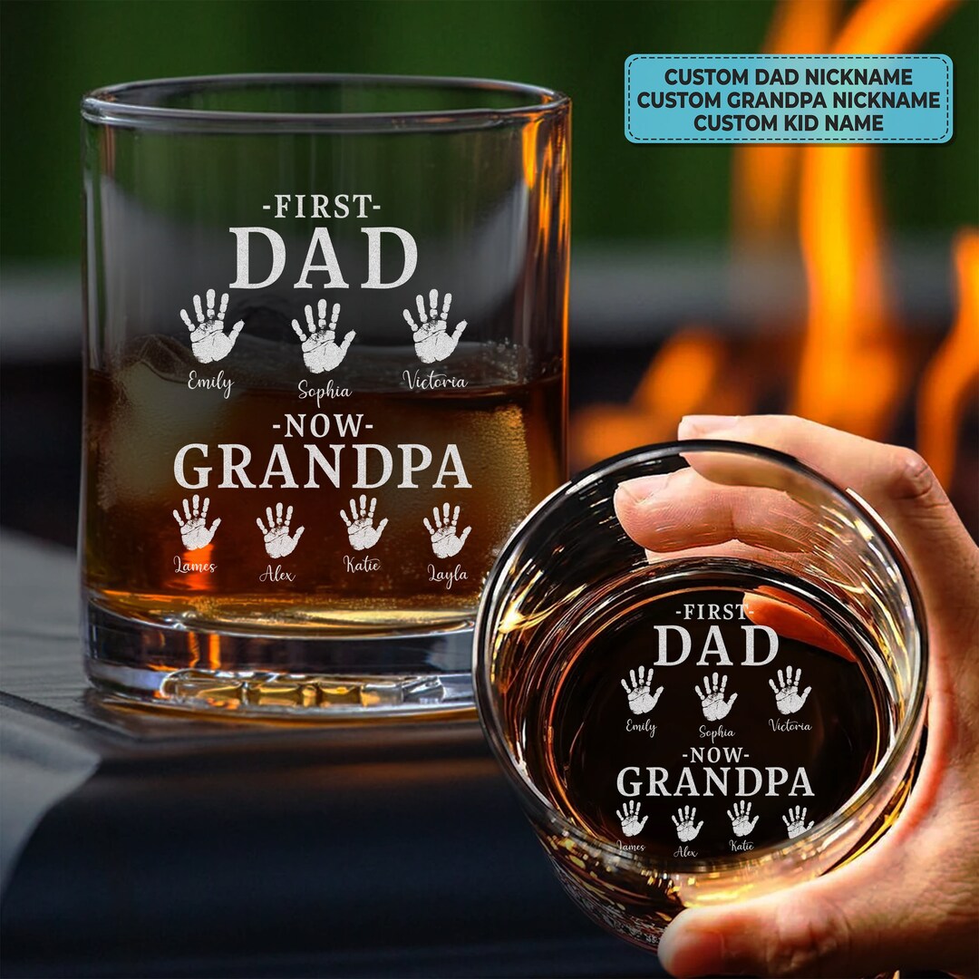 Personalized First Dad Now Grandpa Gifts for Father's Day, Custom Dad ...