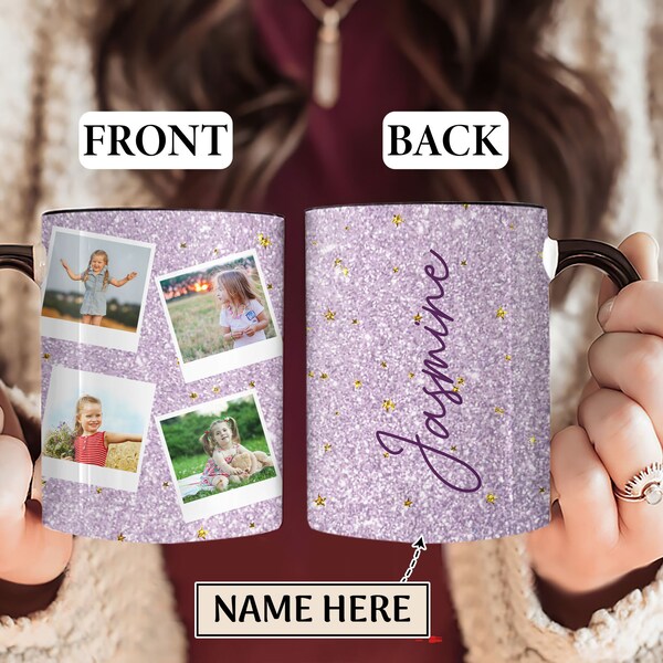 Custom Photo Mug Purple - Etsy