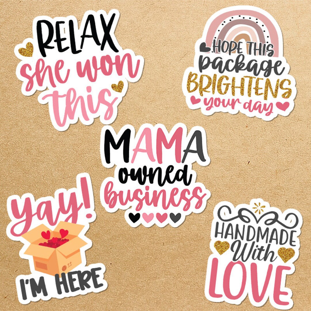 Small Business Packaging Sticker Sticker PNG Bundle - Etsy