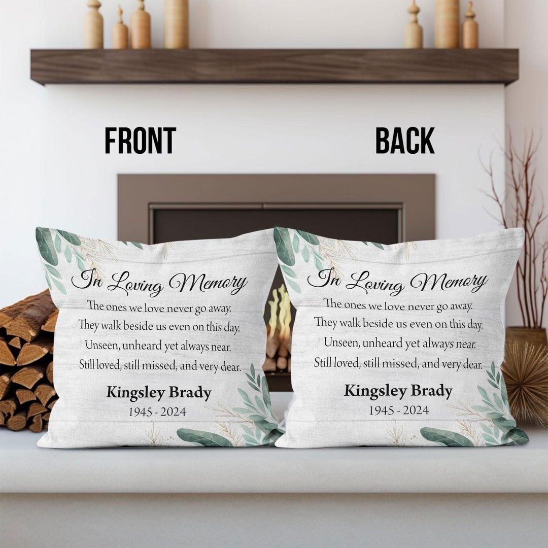 In Loving Memory Pillow, Personalized Memorial Pillow, Custom ...