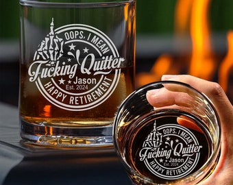 Custom Funny Retirement Gifts for Coworker Personalized Fcking Quitter ...