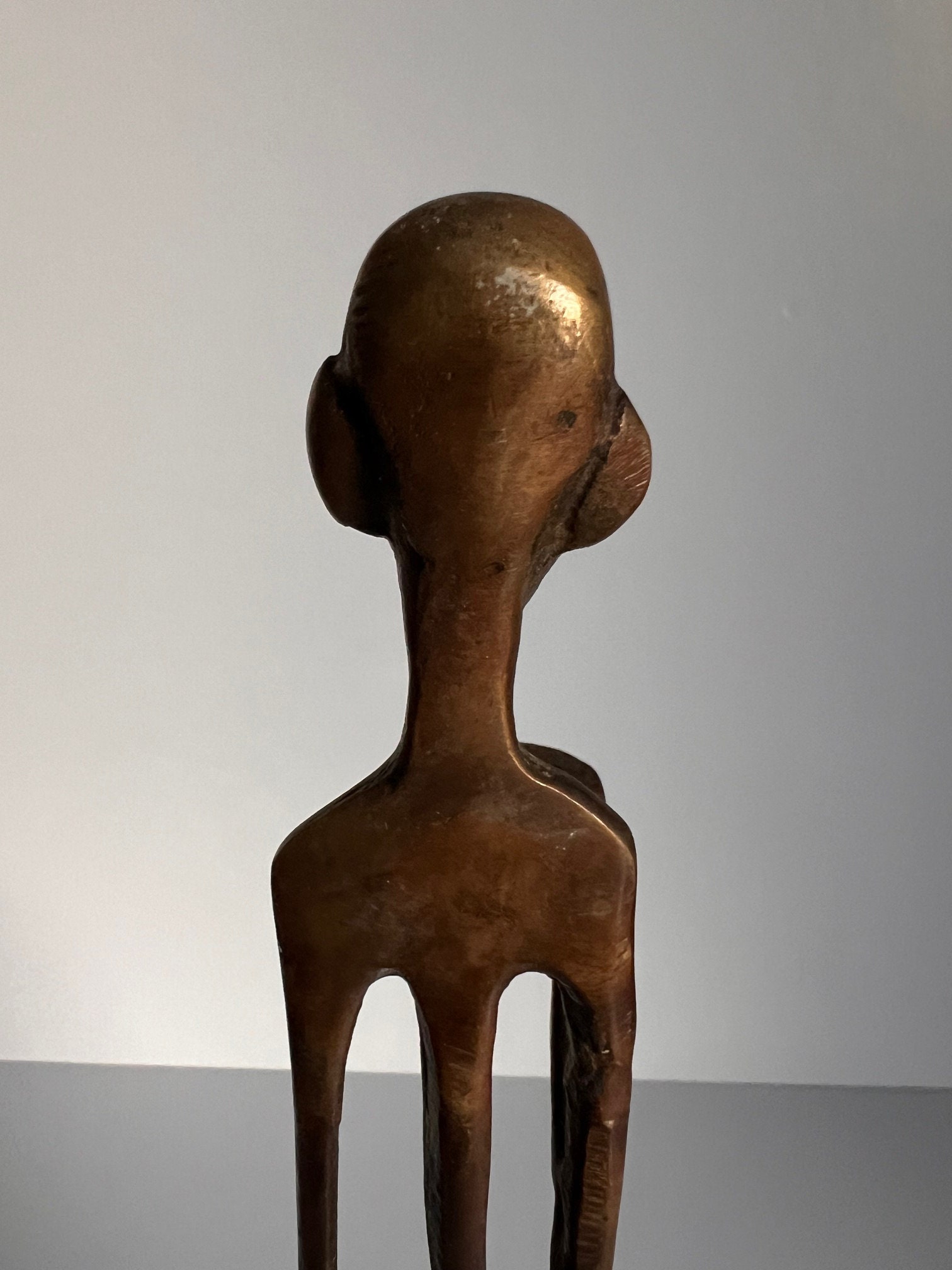 Vintage Bronze Elongated African Tribesman Statue Missing Spear - Etsy