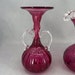 Vintage Rossi Handblown Cranberry Glass 4d Double Handled Bud Vase and ...