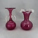 Vintage Rossi Handblown Cranberry Glass 4d Double Handled Bud Vase and ...