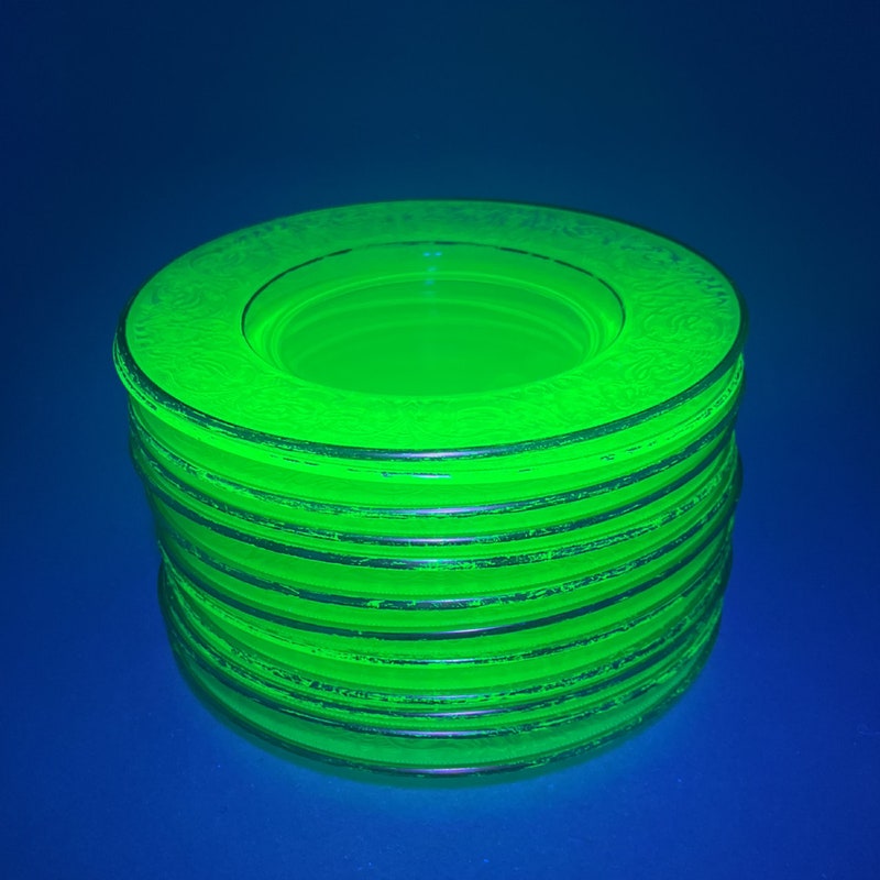 Vintage Glass Plates - Etsy