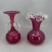 Vintage Rossi Handblown Cranberry Glass 4d Double Handled Bud Vase and ...