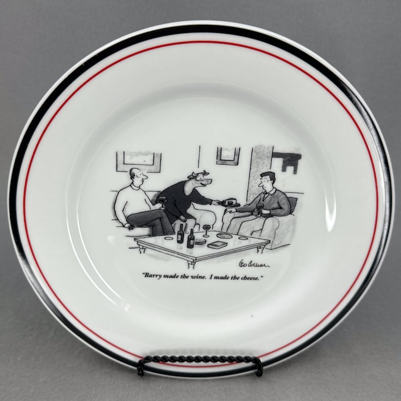 Vintage Comic Plates by the New Yorker Arnie Levin, Leo Cullum & Mike ...