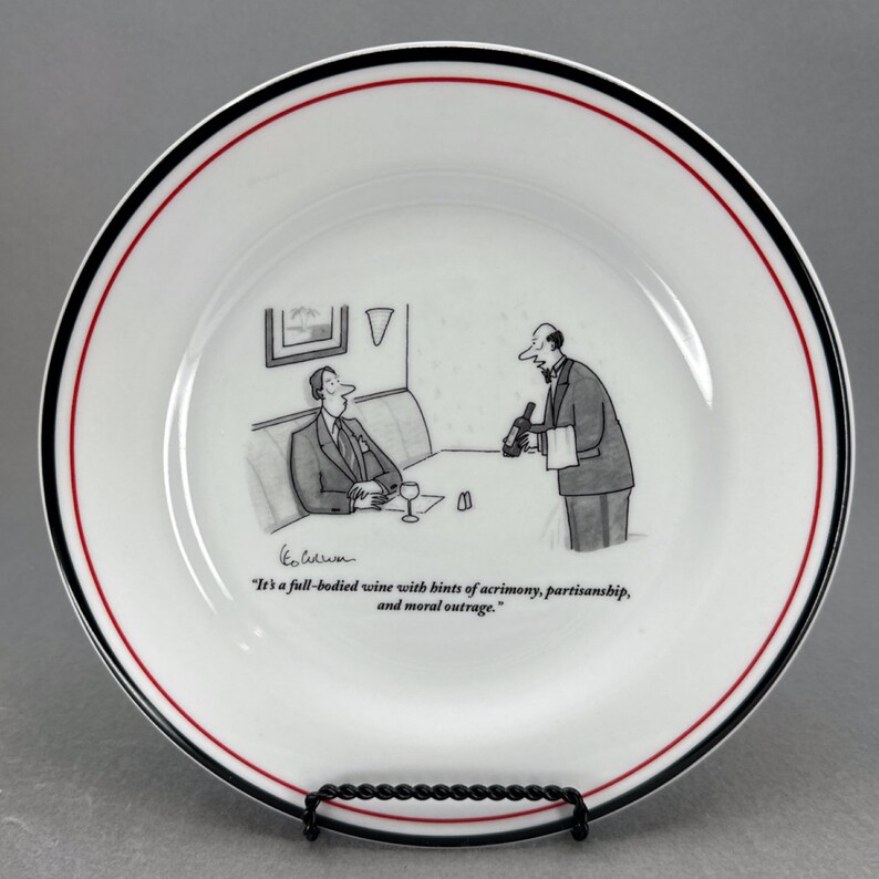 Vintage Comic Plates by the New Yorker Arnie Levin, Leo Cullum & Mike ...