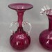 Vintage Rossi Handblown Cranberry Glass 4d Double Handled Bud Vase and ...