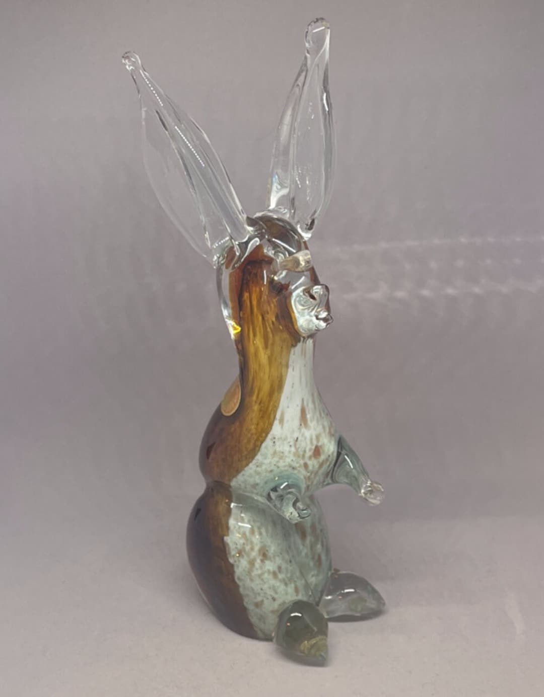 GLOWS Vintage Murano Art Glass Rabbit Figurine 8 1/2t X - Etsy