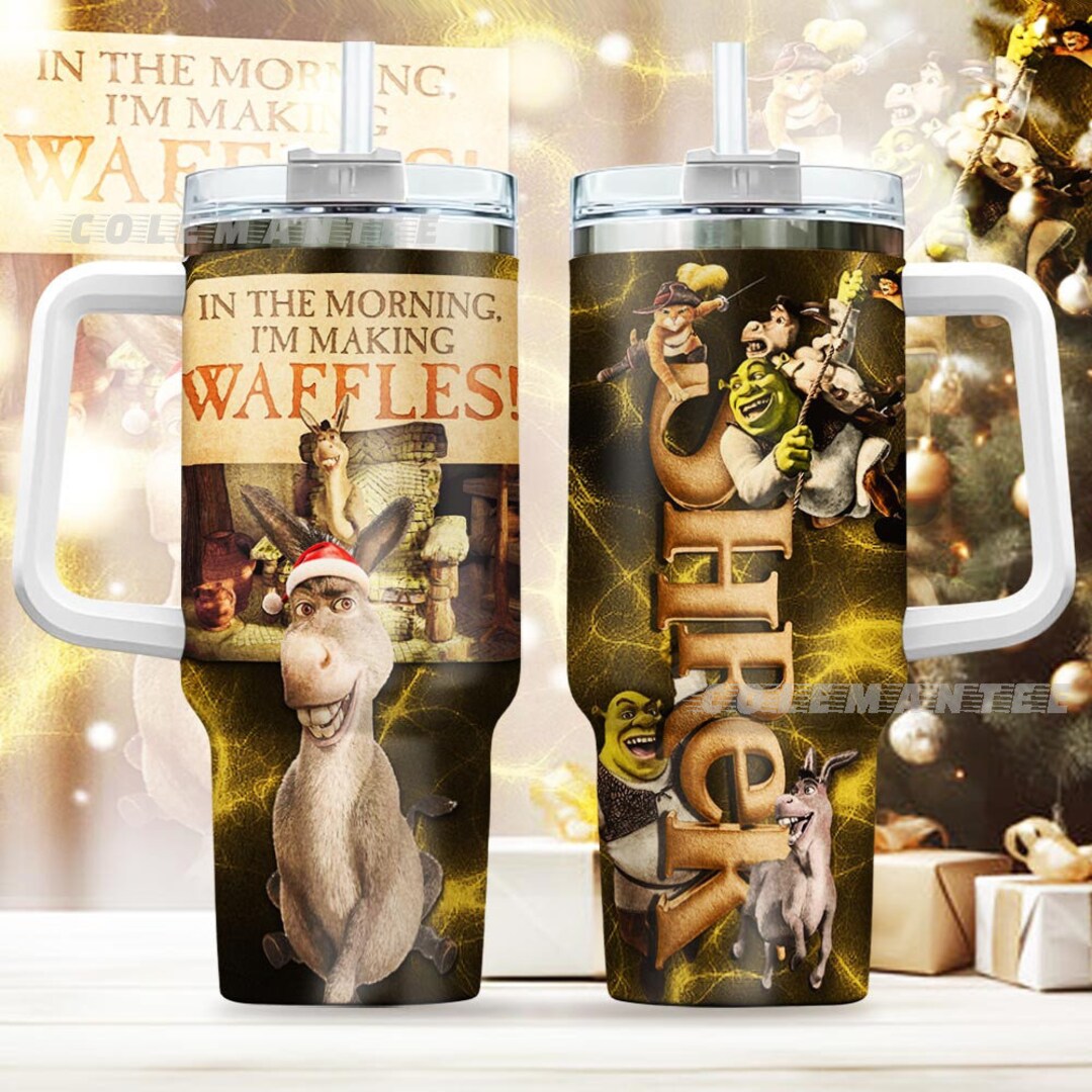 Donkey Shrek Funny Christmas 90s 40OZ Stanley Tumbler Sassy - Etsy