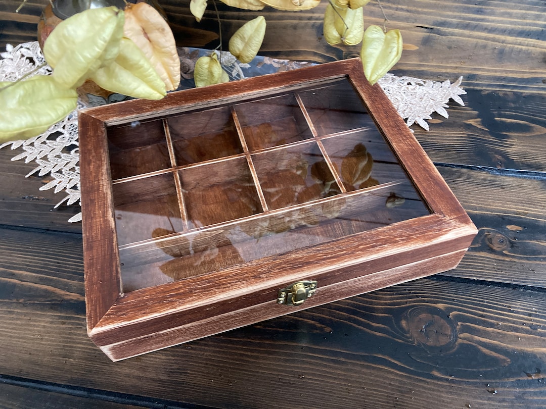 Crystal Storage Box With Glass Lid , Crystal Organizer, Crystal Display ...