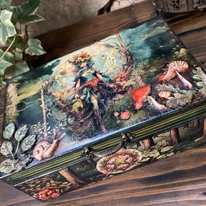 Witchy Jewelry Box, Mystical Fairy Jewelry Box, Wooden Tarot Card Box ...