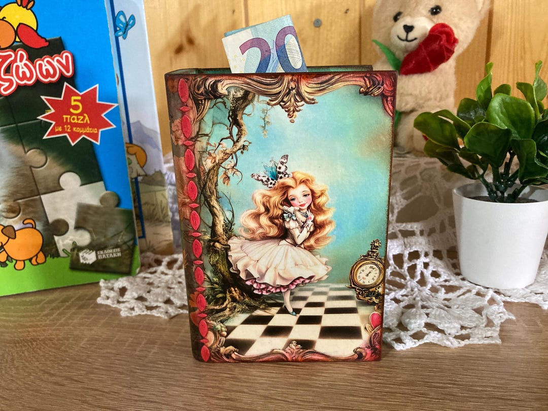 Children's Piggy Bank With Princess for Girls Birthday, Princess Money ...