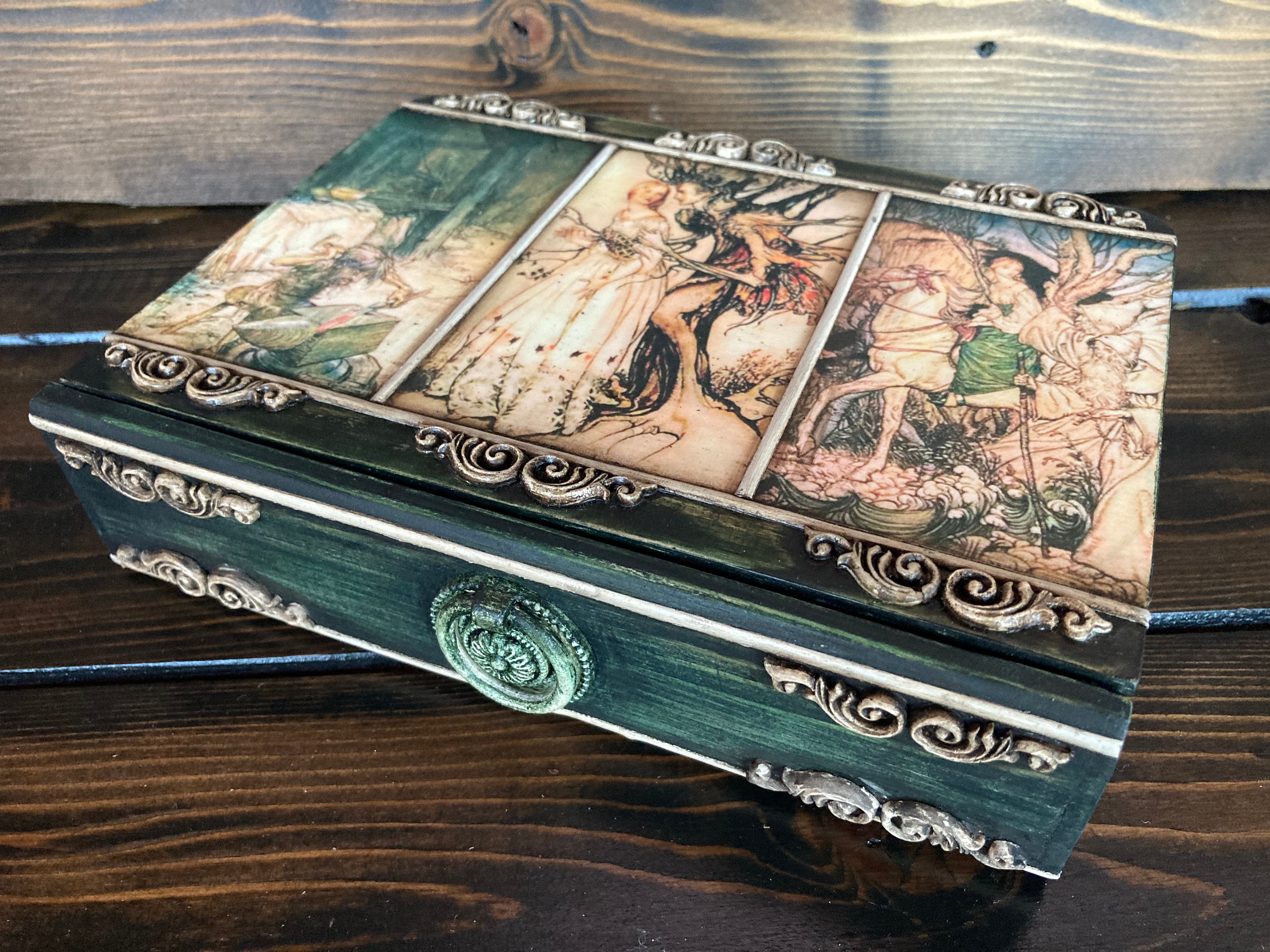 Rackham Tarot Card Box, Tarot Card Holder, Witchy Jewelry Box, Altar ...