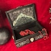 Skull Jewelry Box, Gothic Storage Box, Tarot Card Box, Trinket Box ...