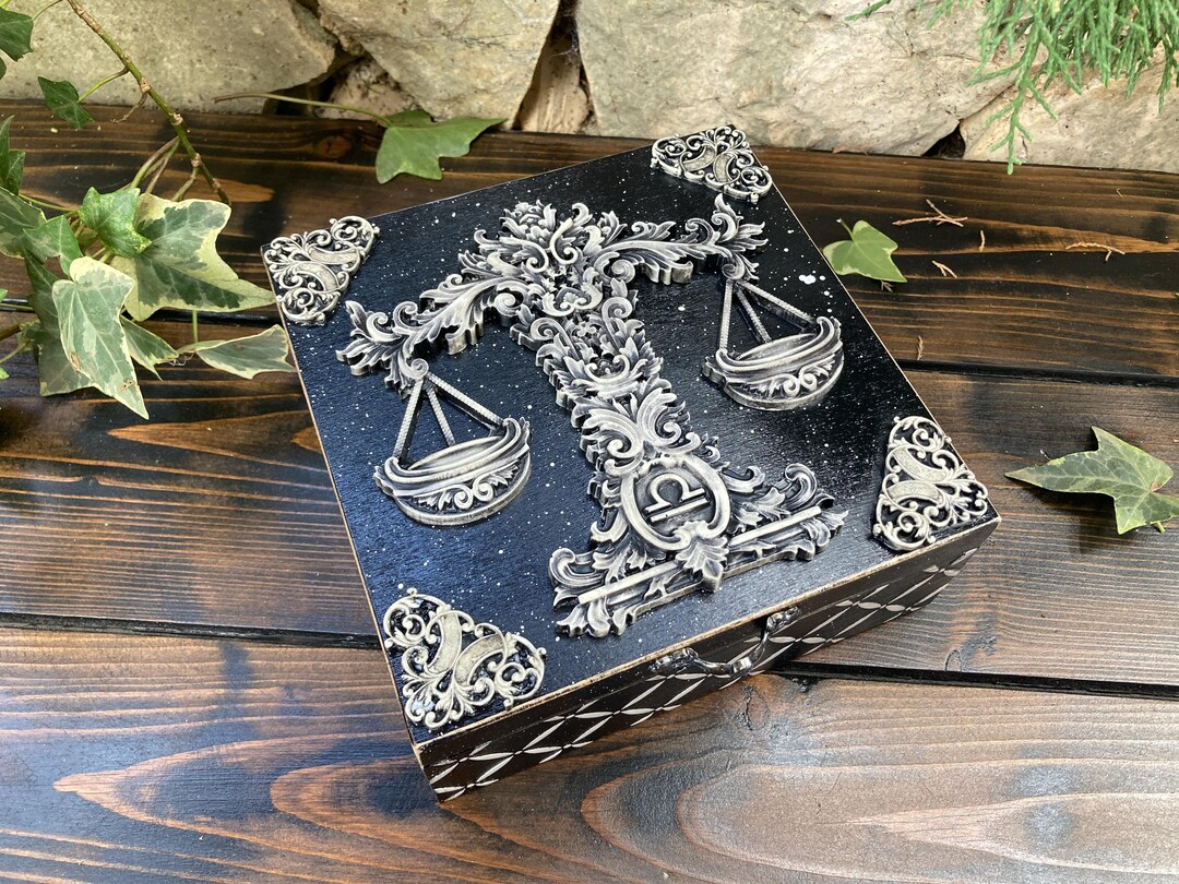 Libra Zodiac Jewelry Box, Libra Birthday Gifts for Men & Women, Memory ...