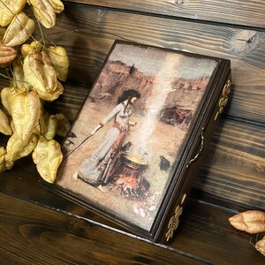 Witchy Tarot Card Storage Box, Magic Circle Tarot Card Holder, Witch ...
