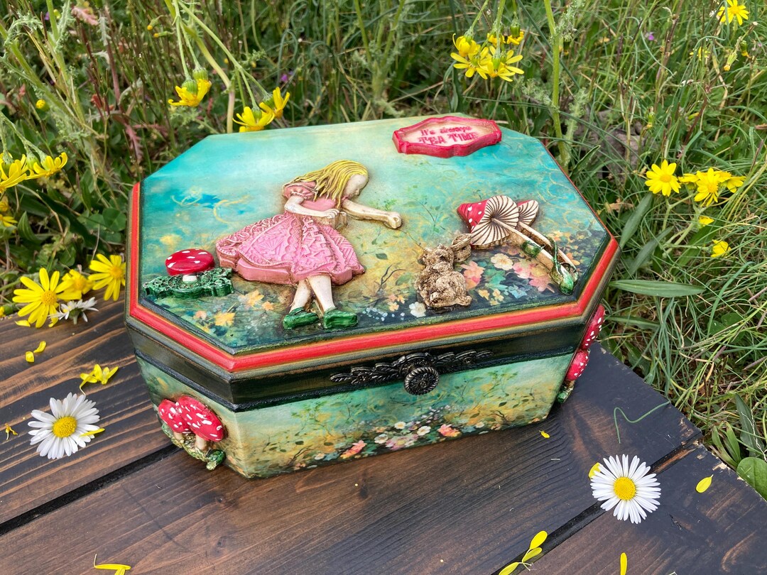 Alice in Wonderland Jewelry Box, Alice's Adventures, Decorative ...