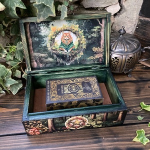 Witchy Jewelry Box, Mystical Fairy Jewelry Box, Wooden Tarot Card Box ...