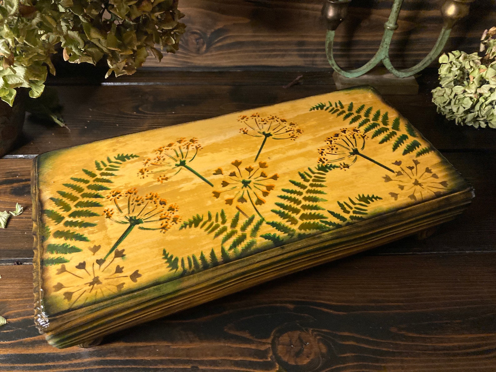 Altar Table, Wooden Ritual Table, Altar Offering Table, Crystal Holder ...