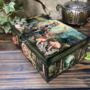 Witchy Jewelry Box, Mystical Fairy Jewelry Box, Wooden Tarot Card Box ...
