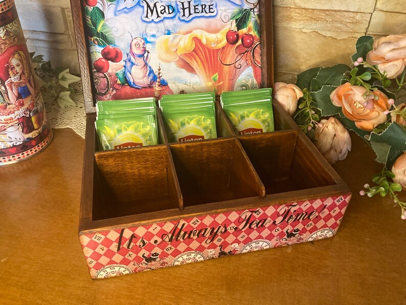 Allice in Wonderland Jewelry Box, White Rabbit Tea Box, Cheshire Cat ...