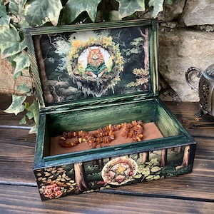 Witchy Jewelry Box, Mystical Fairy Jewelry Box, Wooden Tarot Card Box ...