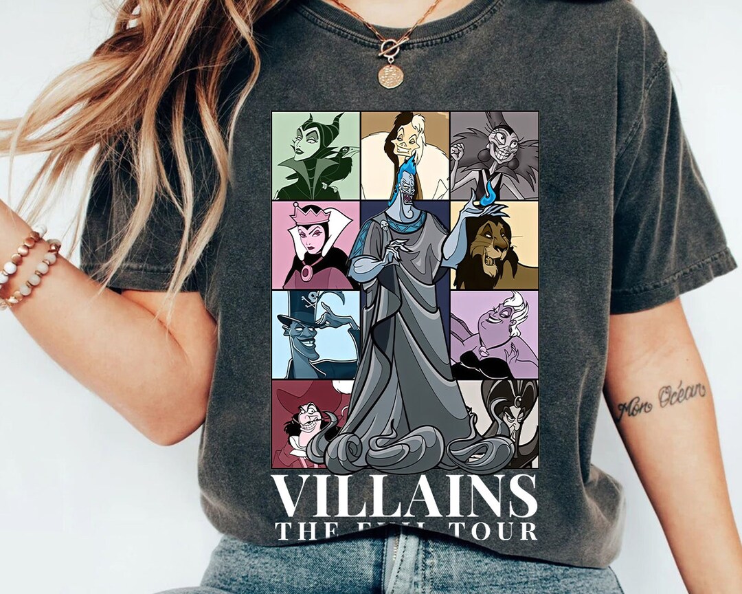 Retro Disney Villains Evil Tour Shirt Disney Villians Shirt - Etsy