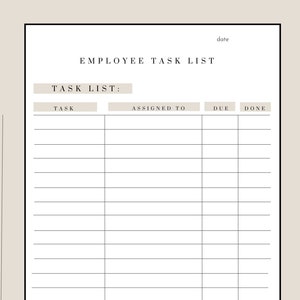 Employee Task List, Work Essentials, Task Organiser, Organising My ...