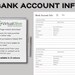 Bank Account Information, Organising Bank Account Info, Organisation ...