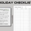 Holiday Checklist, Checklist for My Holidays, Family Holiday Checklist ...
