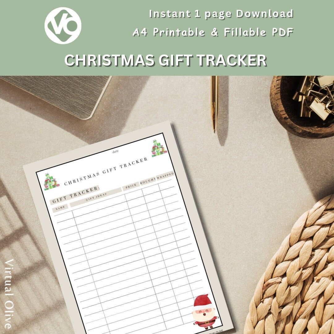 Christmas Gift Tracker Tracking Christmas Gifts Christmas - Etsy