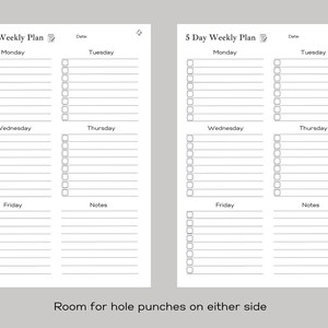 Five Day Weekly Plan, Daily Planning, Daily Schedule, Week Plan, Work ...
