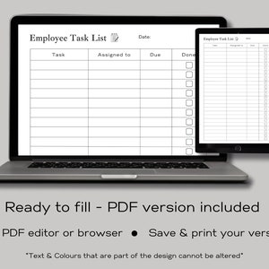 Employee Task List, Work Essentials, Task Organiser, Organising My ...
